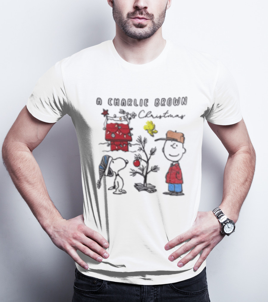 A Charlie Brown Christmas Snoopy Woodstock Holiday Scene T-Shirt