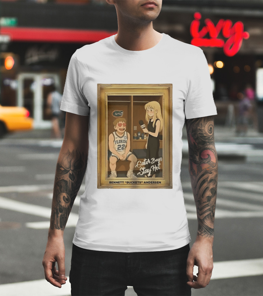 Florida Basketball Gator Boys Stay Hot Bennett Buckets Andersen Interview T-Shirt