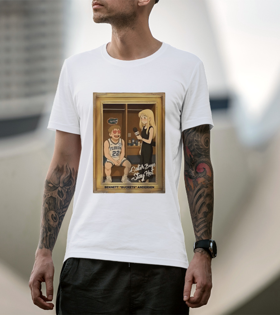 Florida Basketball Gator Boys Stay Hot Bennett Buckets Andersen Interview T-Shirt