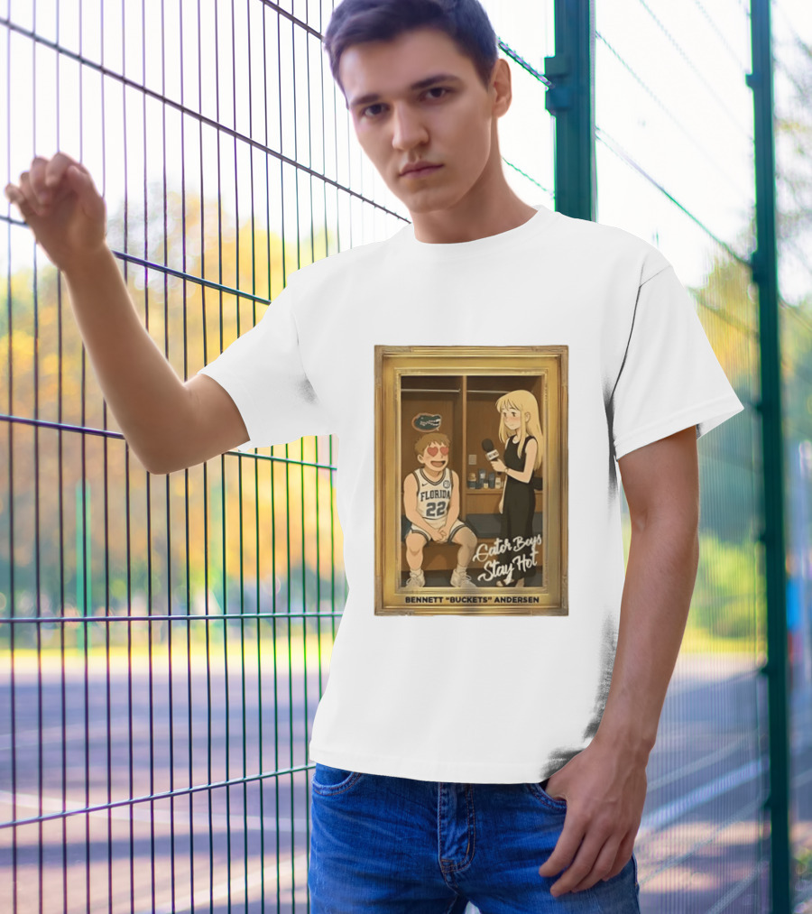 Florida Basketball Gator Boys Stay Hot Bennett Buckets Andersen Interview T-Shirt