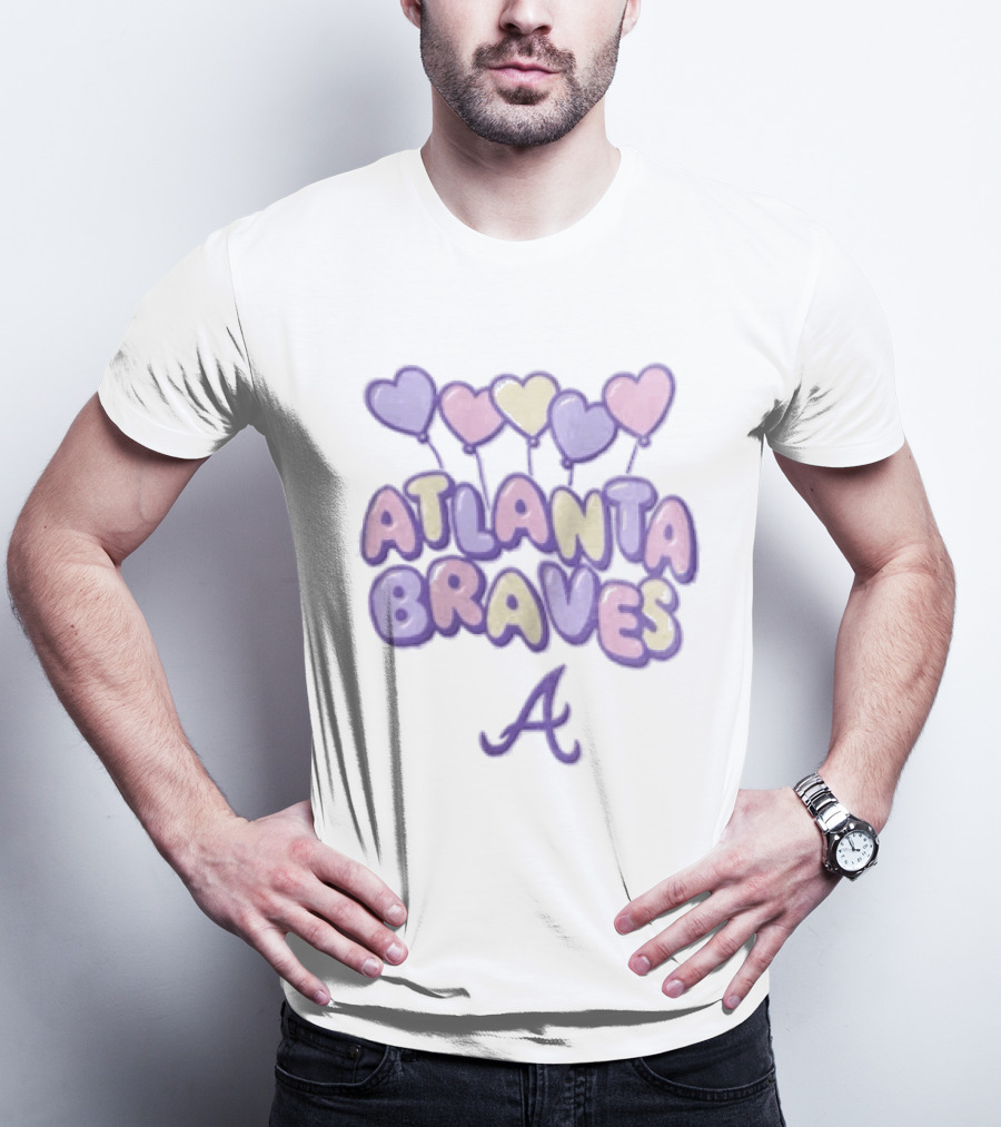 Atlanta Braves Hearts Blooper Fan T-Shirt