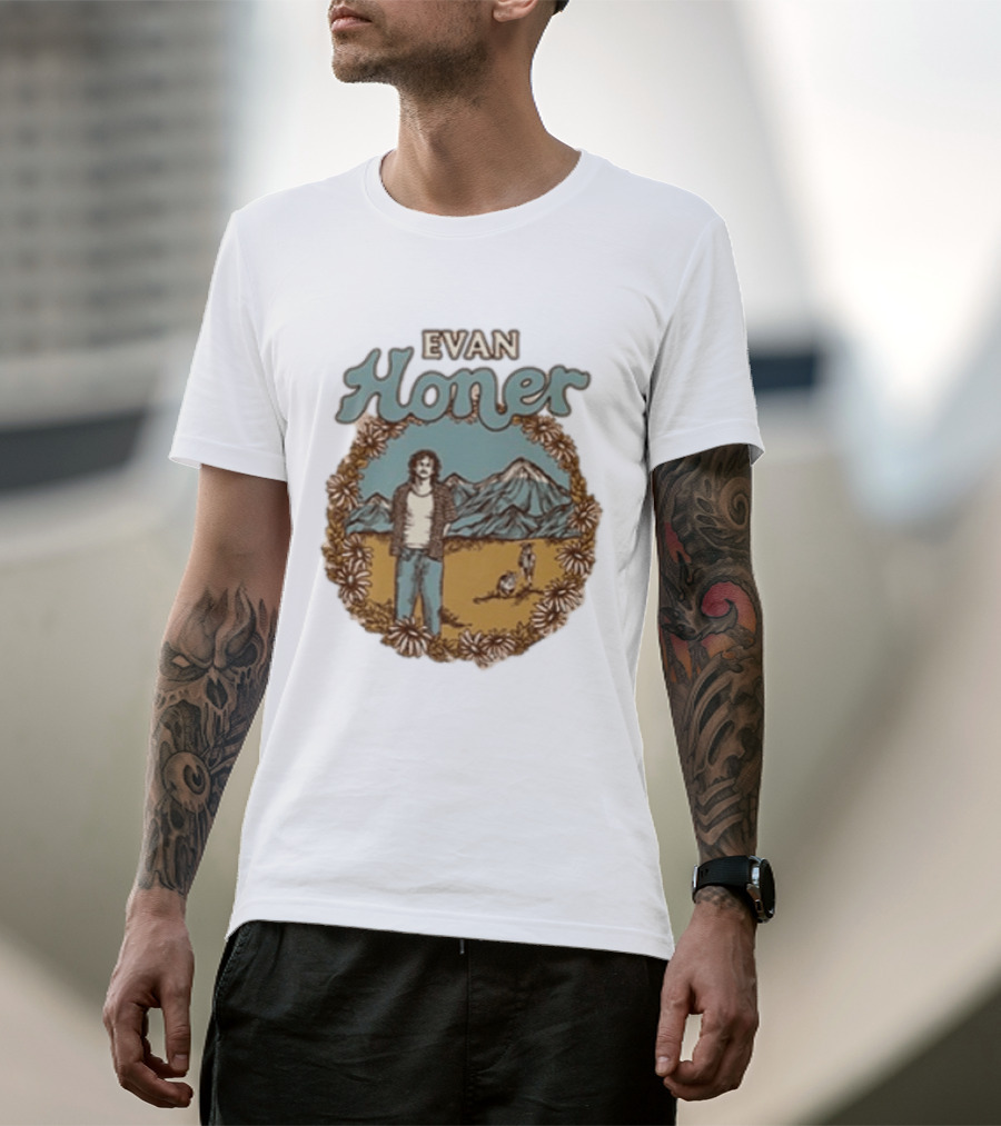 Evan Honer It's An Even Longer Road Tour 2026 Mountain Scene T-Shirt