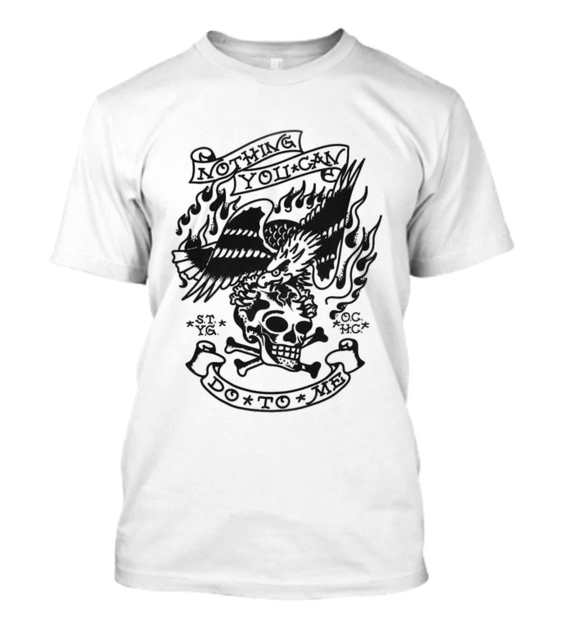 Nothing To Lose Eagle Skull Tattoo Ash Grey T-Shirt