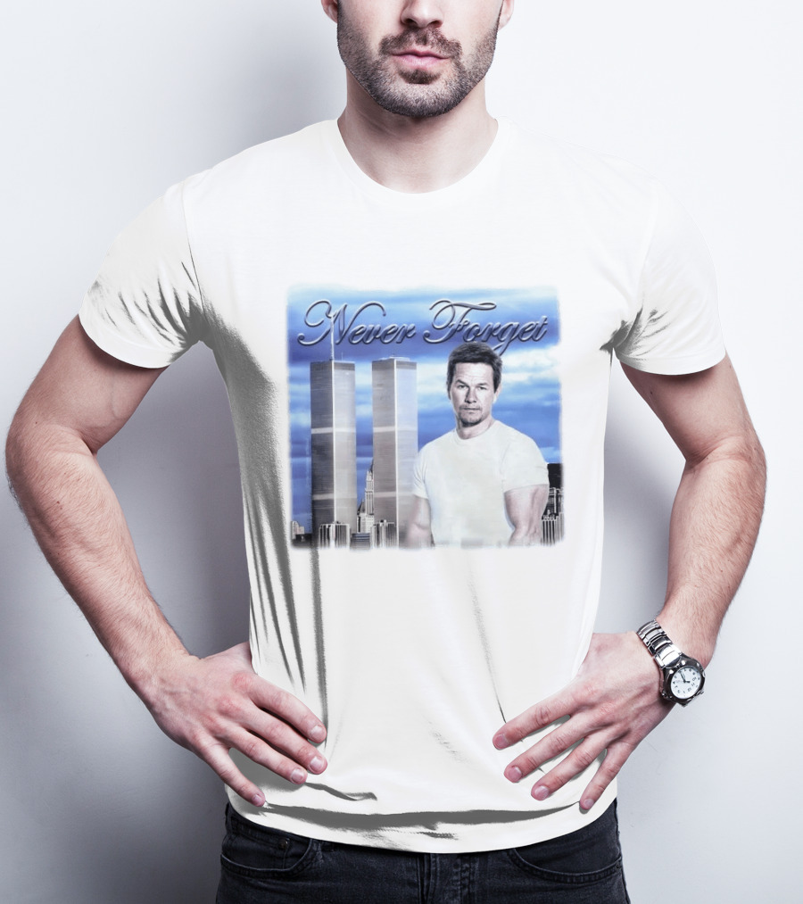 Never Forget Twin Towers Mark Wahlberg T-Shirt