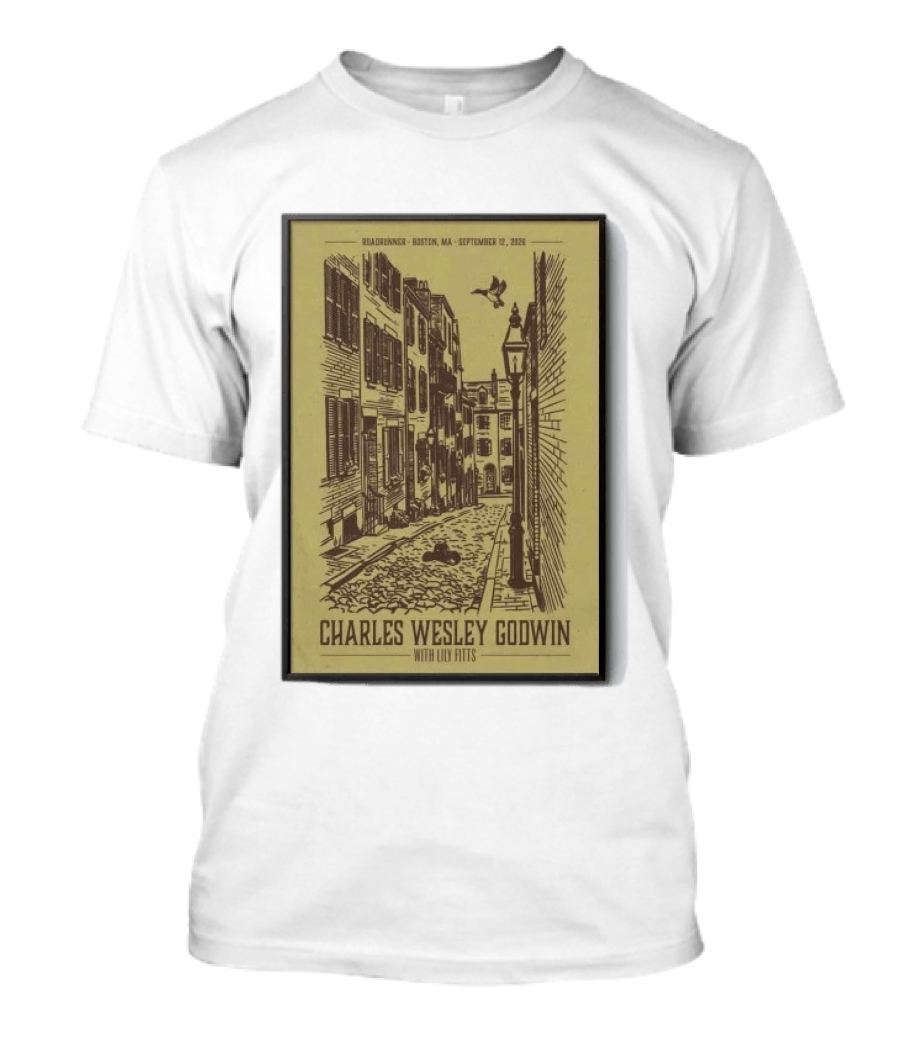 Roadrunner Boston MA September 12 2026 Charles Wesley Godwin With Lily Fitts T-Shirt