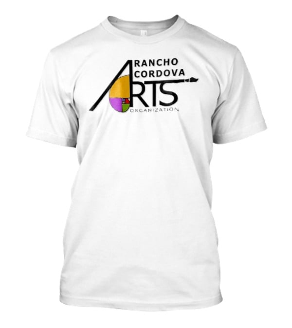 Rancho Cordova Arts Organization Paintbrush Fibonacci Golden Spiral T-Shirt