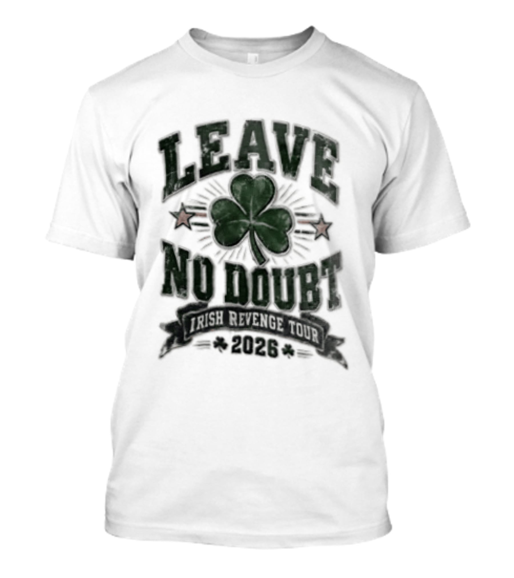 Leave No Doubt Shamrock Football Irish Revenge Tour 2026 T-Shirt