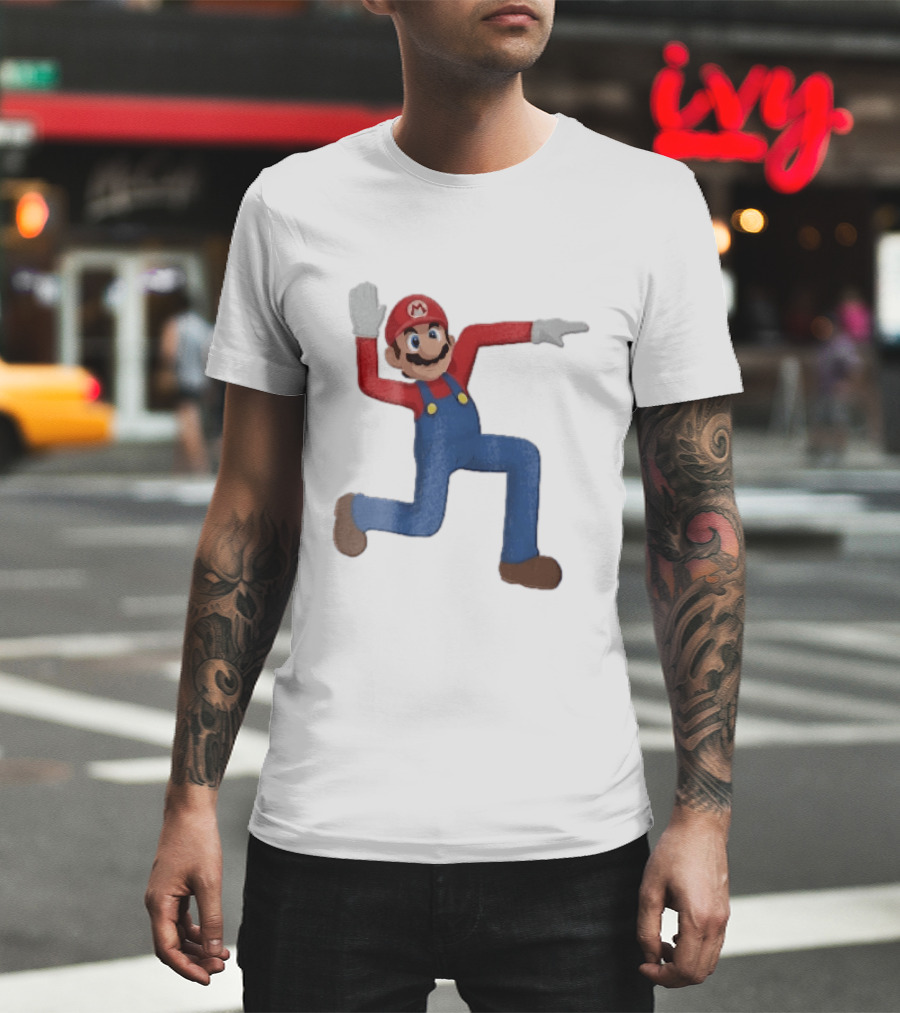 Super Mario Plumber Bent Arms And Legs Pose T-Shirt