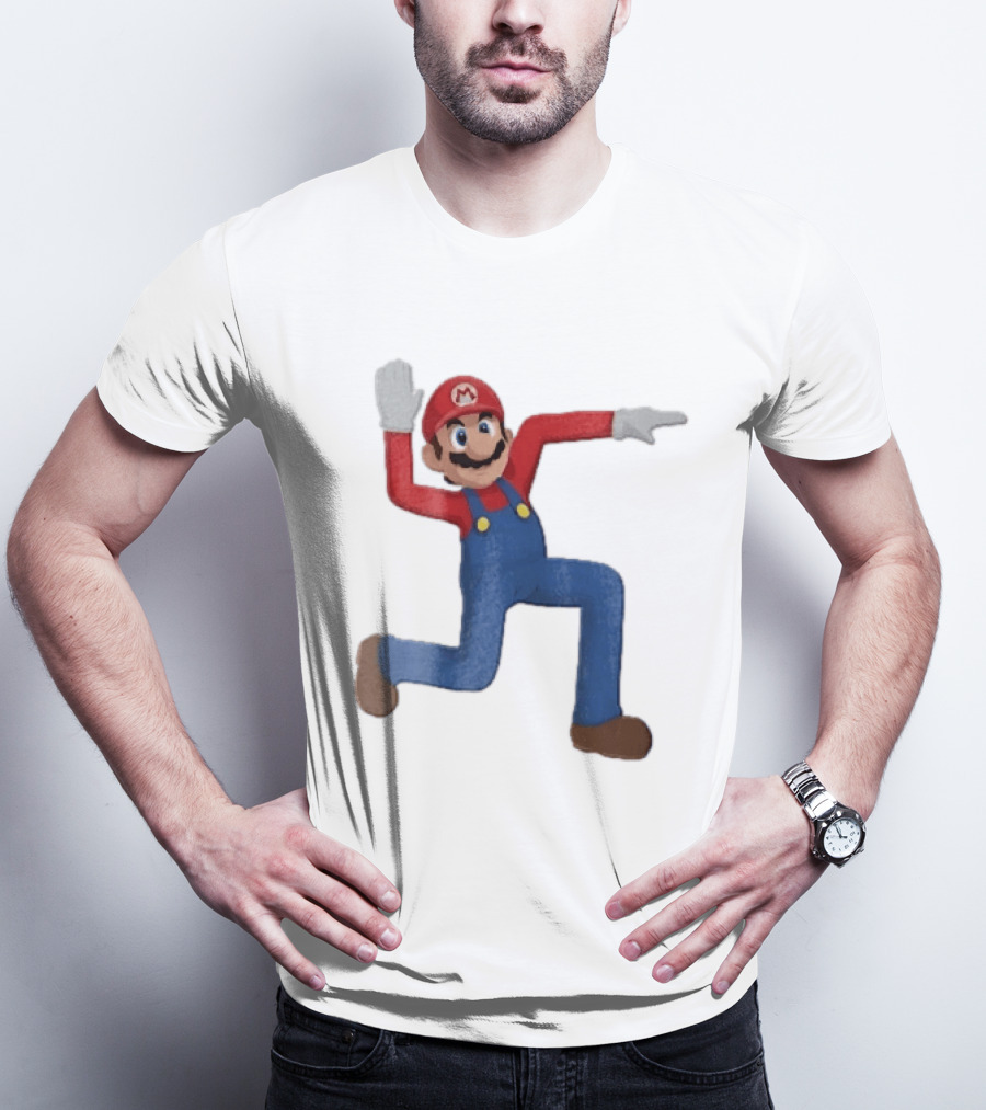 Super Mario Plumber Bent Arms And Legs Pose T-Shirt