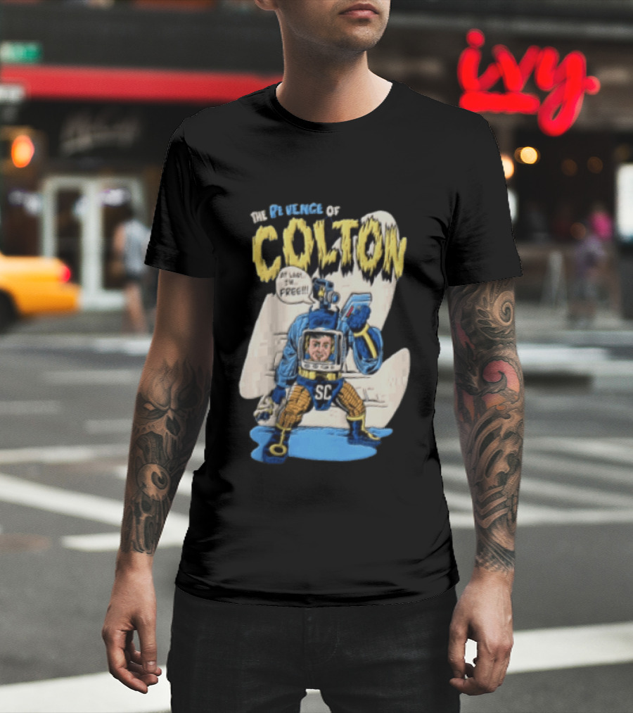 The Revenge Of Colton At Last I Am Free SC Robot Camera Head Video T-Shirt