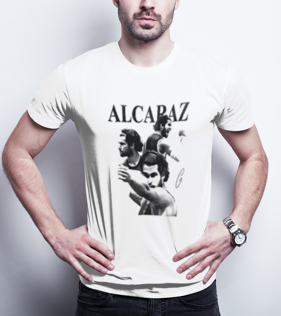 Alcaraz Tennis Player Silhouette US Open Champion T-Shirt