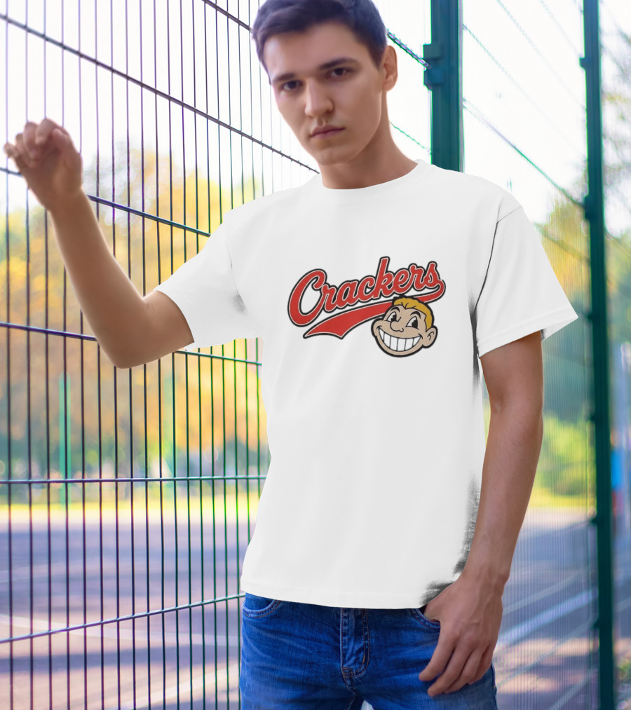Crackers Logo Vintage Style Cartoon Face T-Shirt