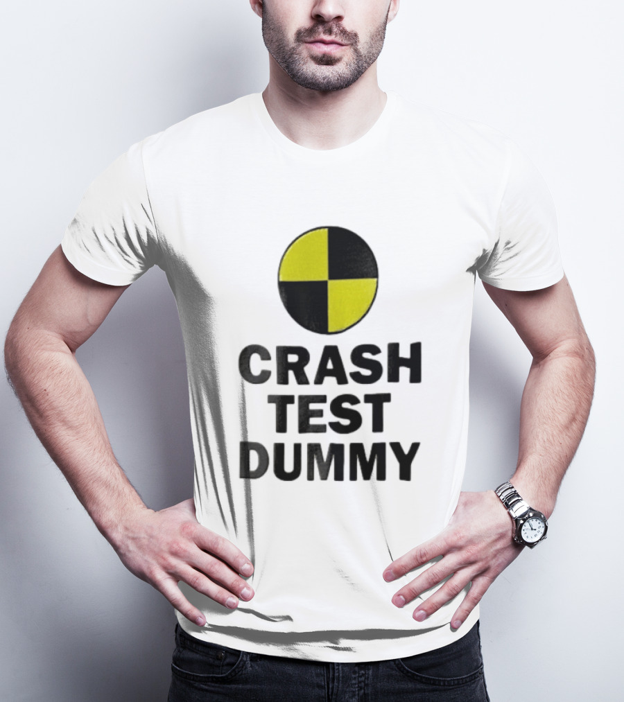 Crash Test Dummy Yellow Black Checkerboard Marker T-Shirt