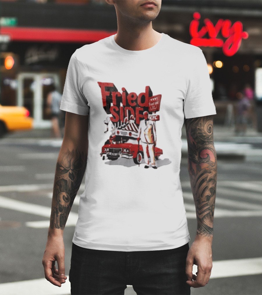 Fried Side Club KFC Colonel Sanders Kentucky Fried Luude Car T-Shirt