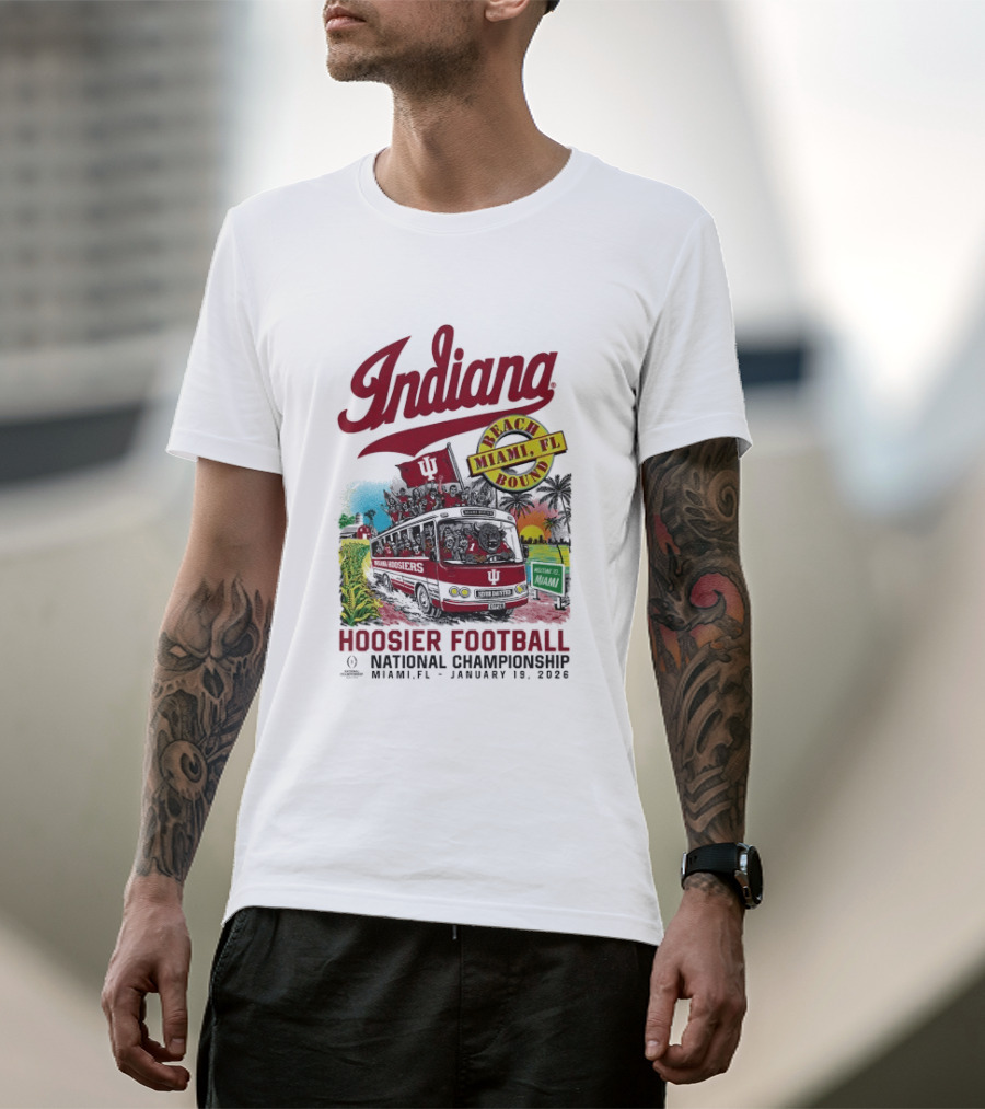 Indiana Hoosiers Football National Championship Beach Bound Miami FL January 2026 T-Shirt
