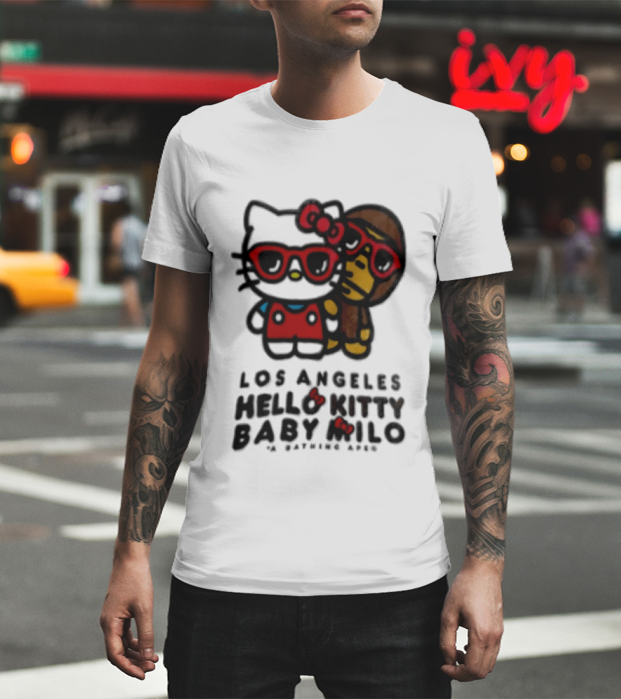 Los Angeles Hello Kitty Baby Milo A Bathing Ape Collaboration T-Shirt