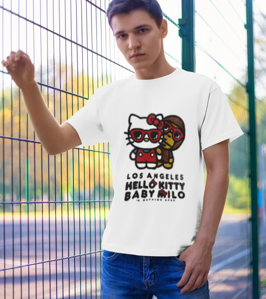 Los Angeles Hello Kitty Baby Milo A Bathing Ape Collaboration T-Shirt