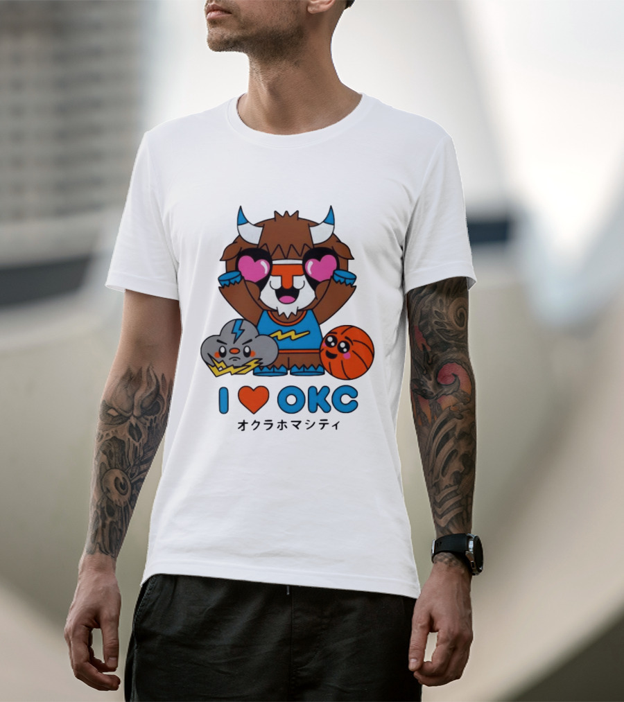 Oklahoma City Thunder Love OKC Basketball Thunderbolt T-Shirt