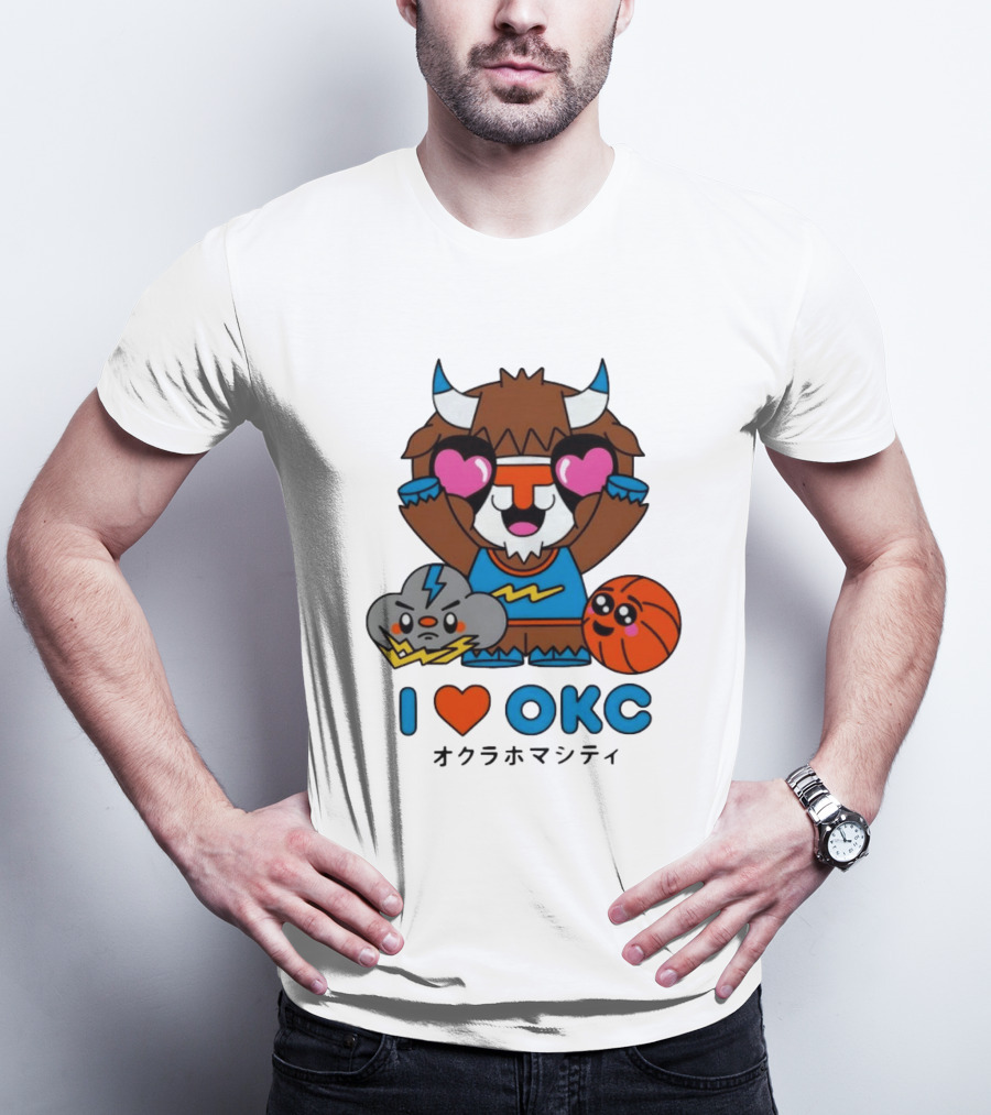 Oklahoma City Thunder Love OKC Basketball Thunderbolt T-Shirt