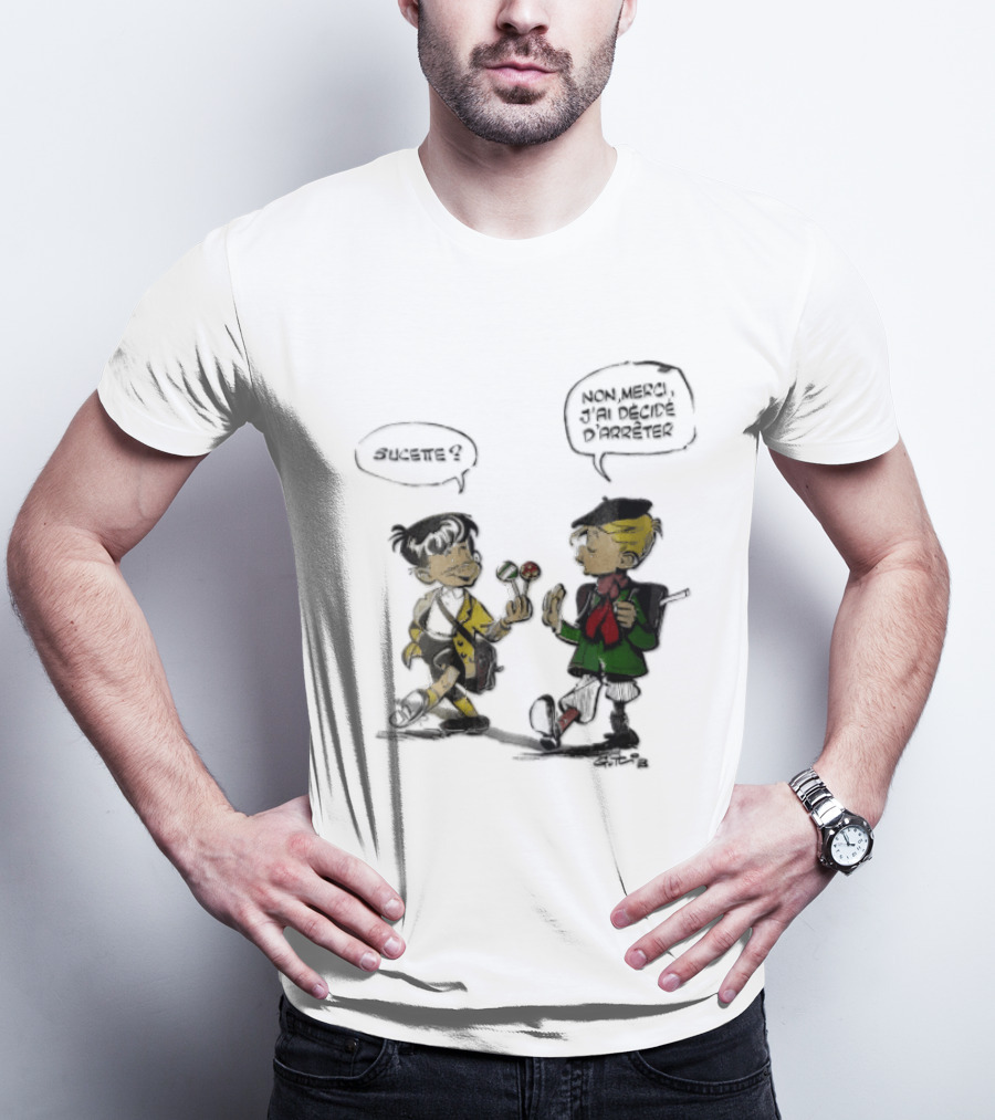 Sucette Non Merci Jai Decide Darreter Gotlib Cartoon French Schoolboys T-Shirt