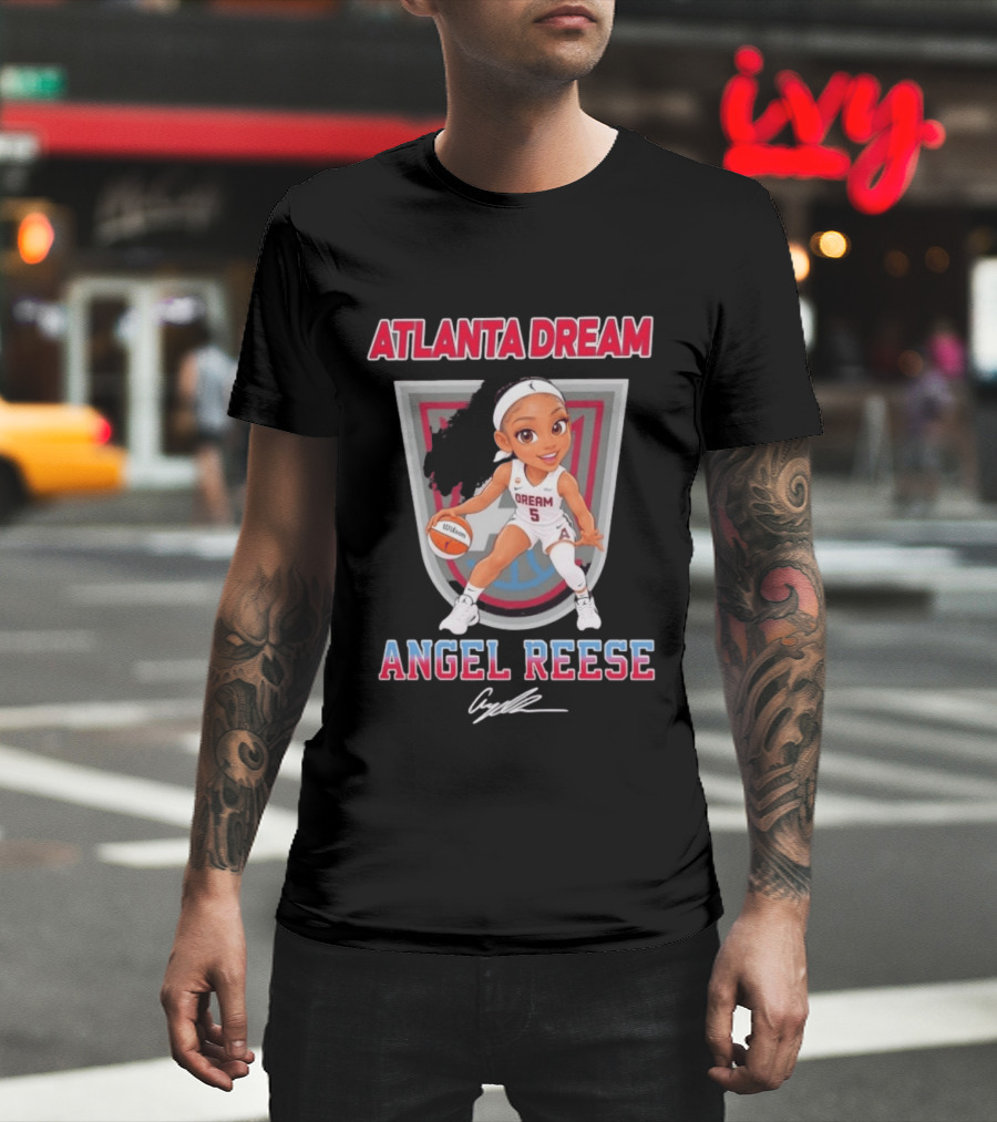 Atlanta Dream Angel Reese No 5 Chibi Basketball T-Shirt