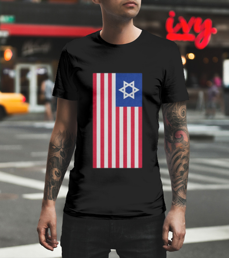 Hyde Force Store Very Serious Marine Casualty USA Israel Flag T-Shirt