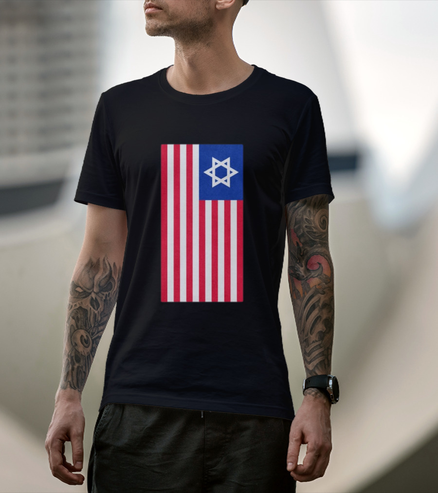 Hyde Force Store Very Serious Marine Casualty USA Israel Flag T-Shirt