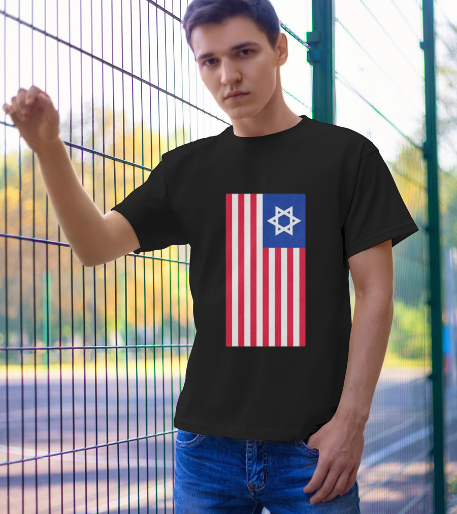 Hyde Force Store Very Serious Marine Casualty USA Israel Flag T-Shirt