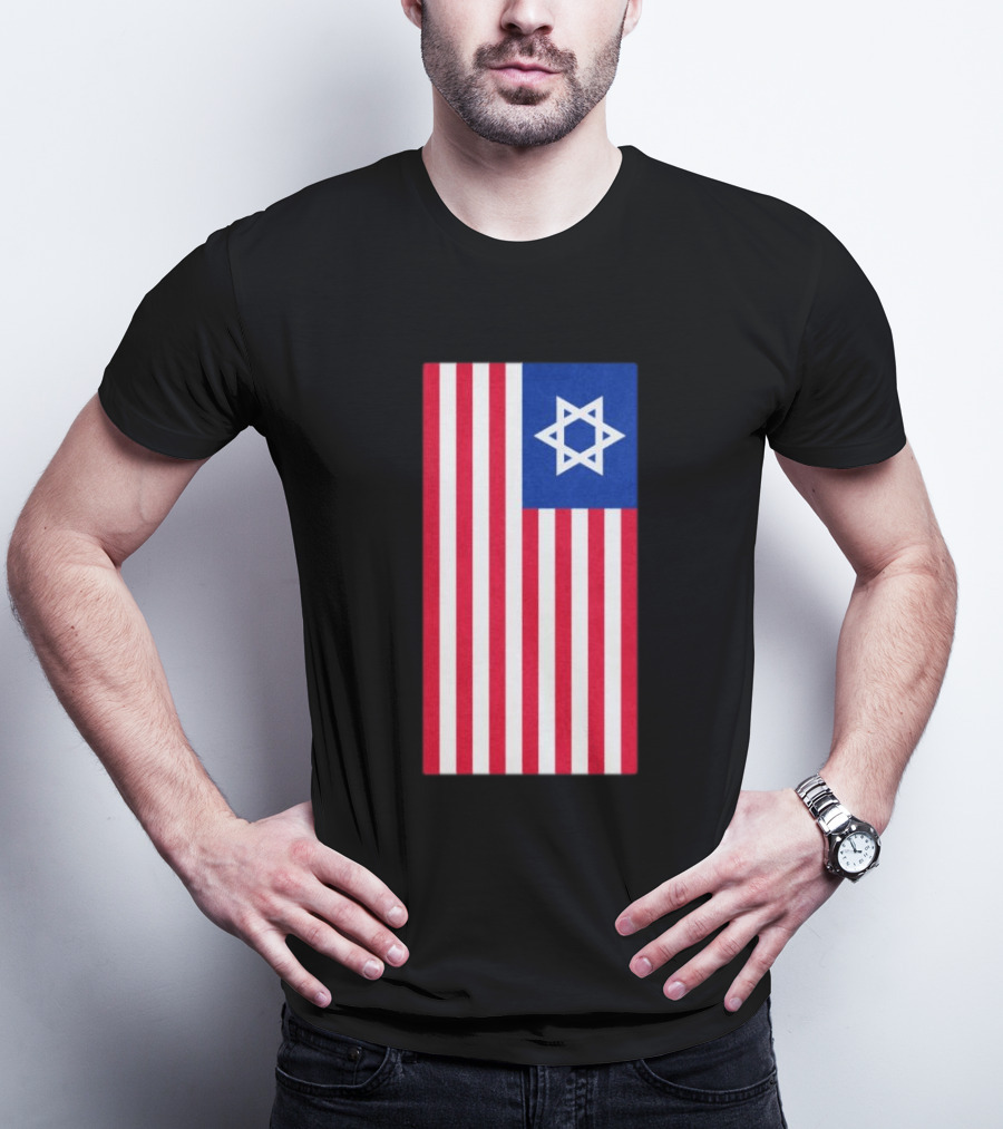 Hyde Force Store Very Serious Marine Casualty USA Israel Flag T-Shirt