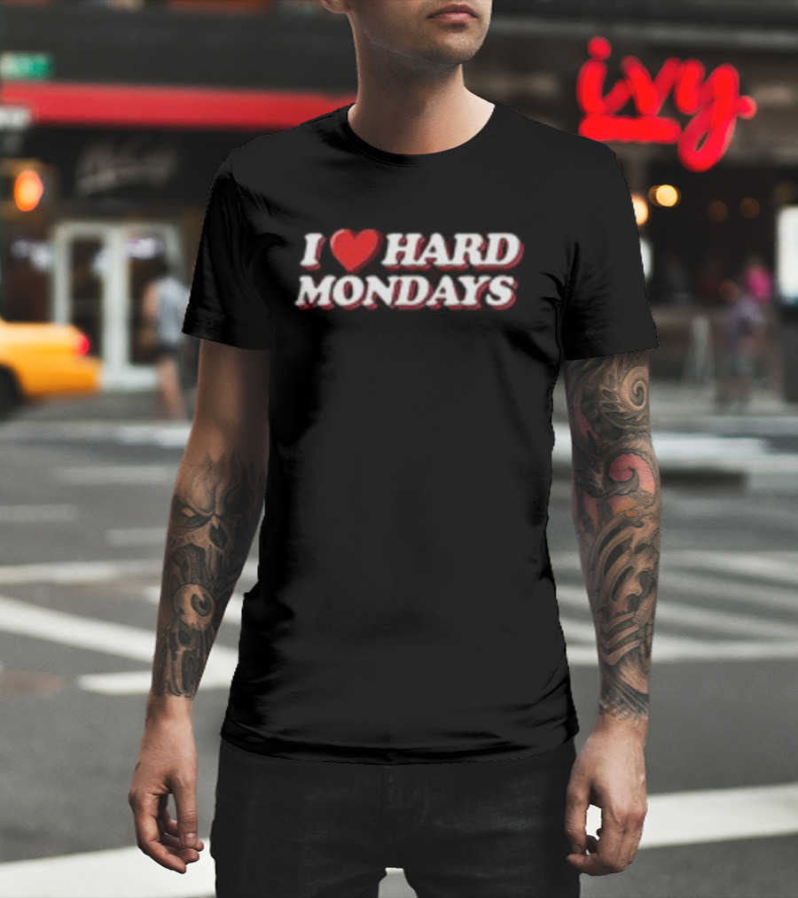 D&P Hard Launch Store I Heart Hard Mondays Hat T-Shirt