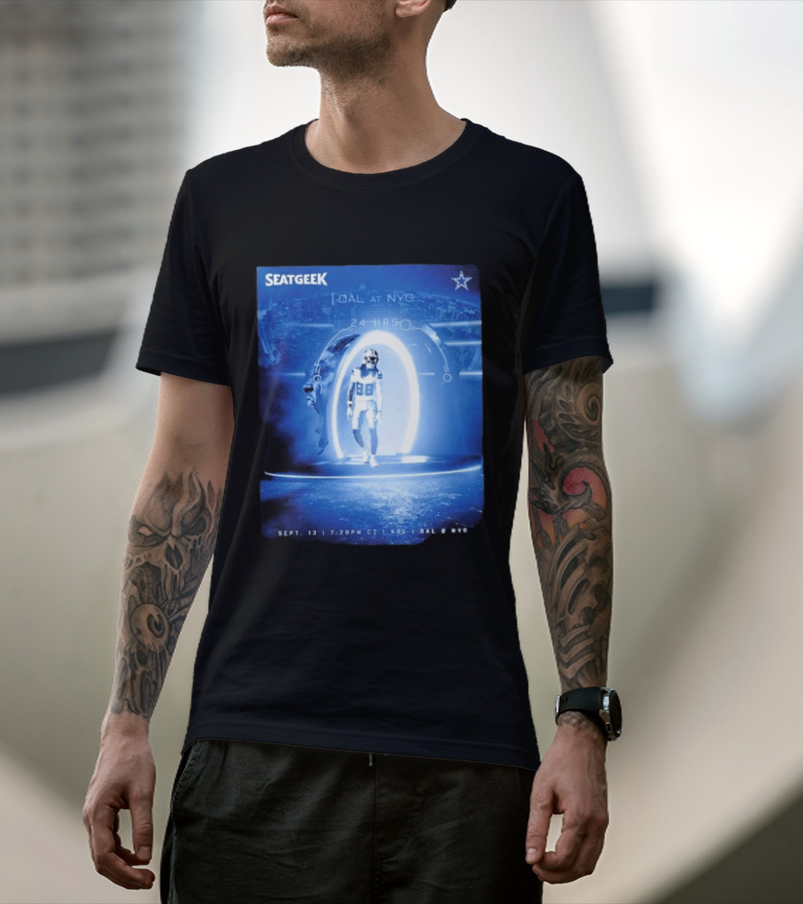 Seatgeek Dallas Vs New York Giants MetLife Stadium September 13 2026 24 Hrs Countdown T-Shirt