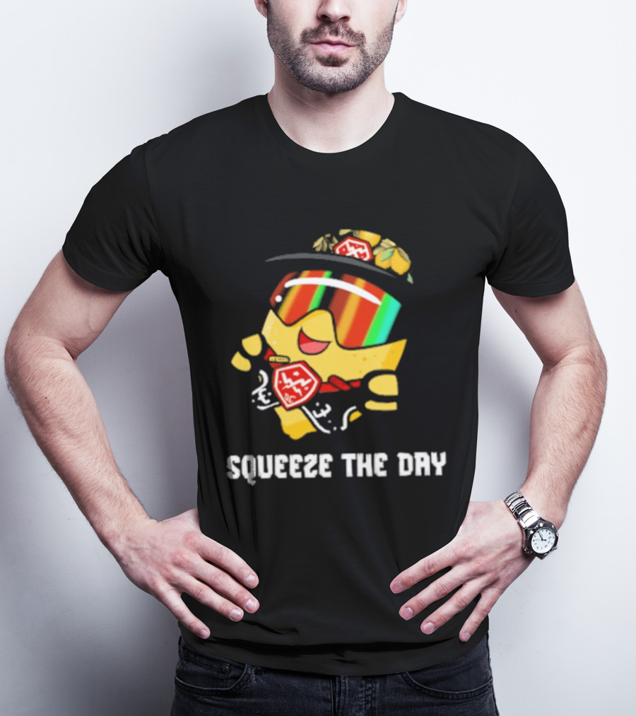 Lemon Guy Squeeze The Day Sunglasses Cool Vibe T-Shirt