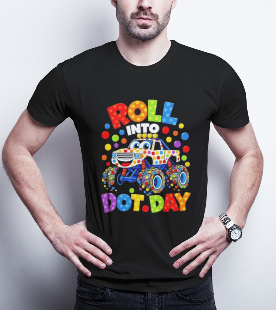 Roll Into Dot Day Colorful Polka Dot Car Fun T-Shirt