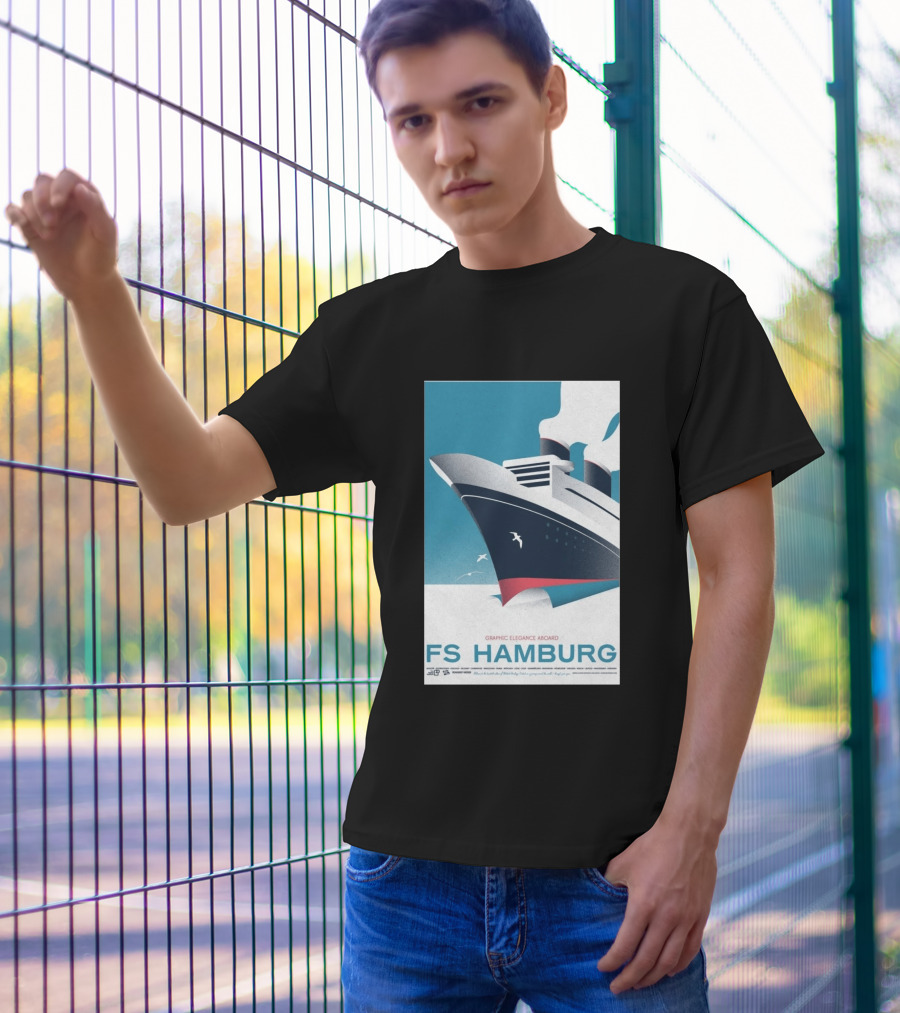 FS Hamburg Graphic Elegance Aboard Travel Maritime T-Shirt
