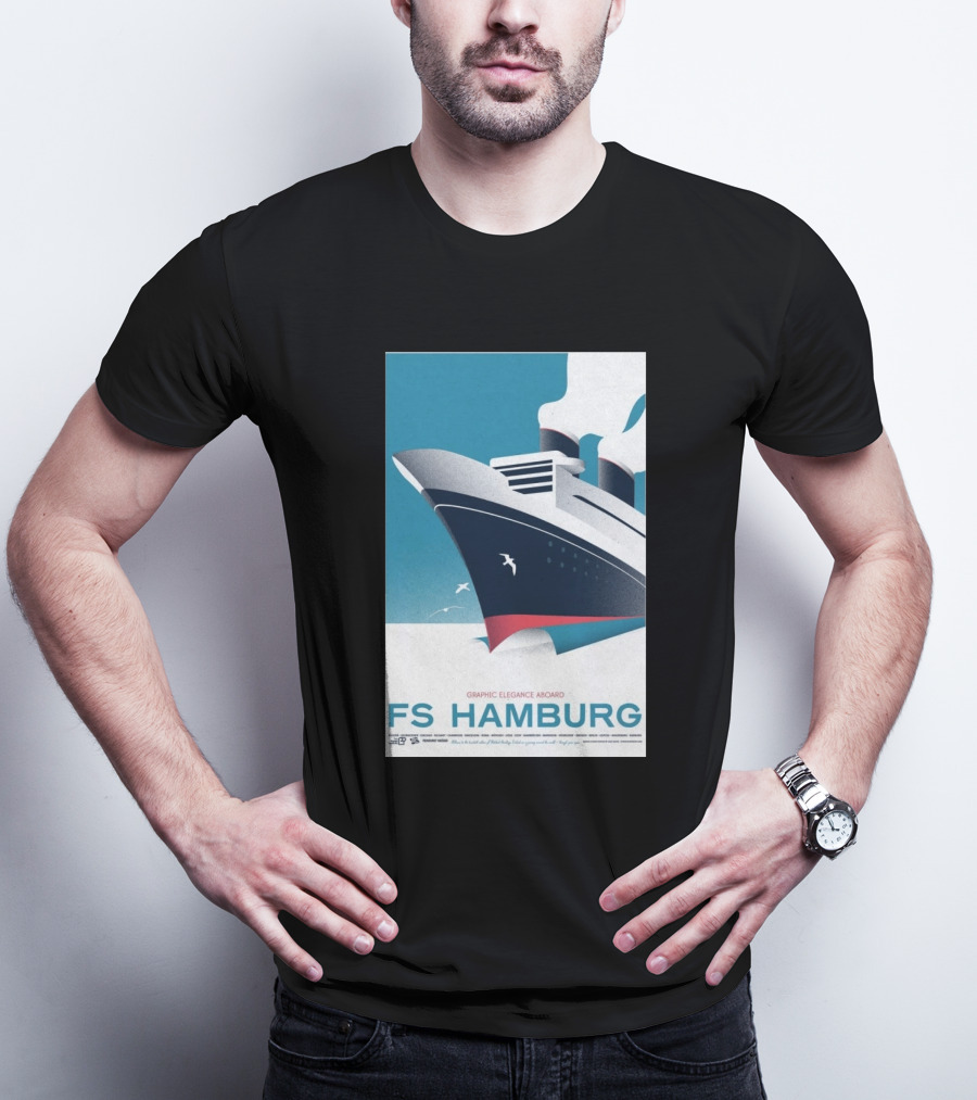 FS Hamburg Graphic Elegance Aboard Travel Maritime T-Shirt