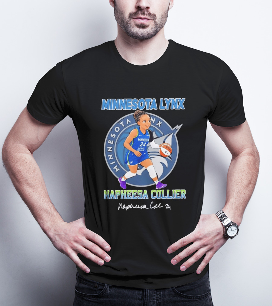 Minnesota Lynx Napheesa Collier 24 Chibi Basketball Player T-Shirt