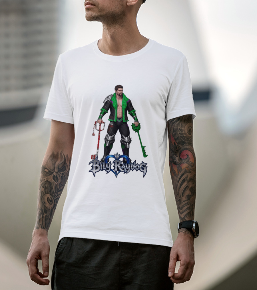 Billy Raydog Kingdom Hearts Crossover Character With Chains And Keys T-Shirt