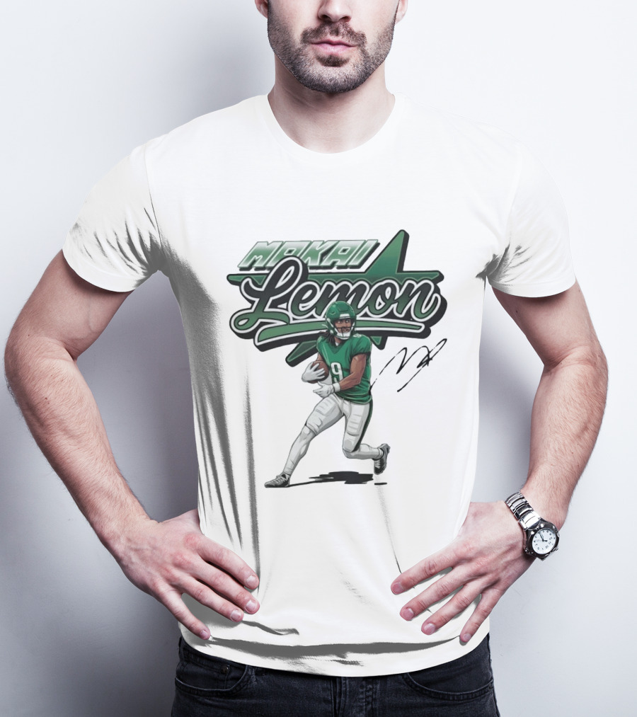 Makai Lemon Philadelphia Eagles Star Script Name T-Shirt