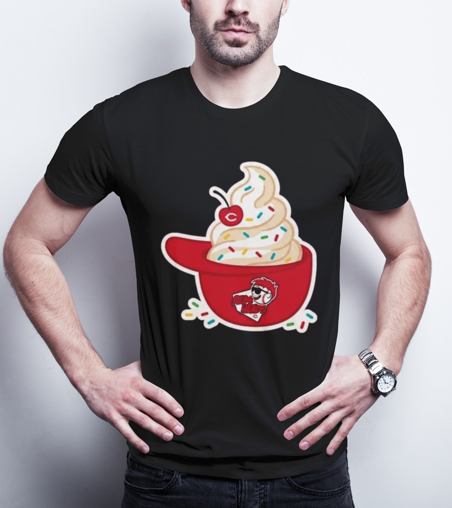 2026 Reds Heads Extra Innings Ice Cream Baseball Cap T-Shirt