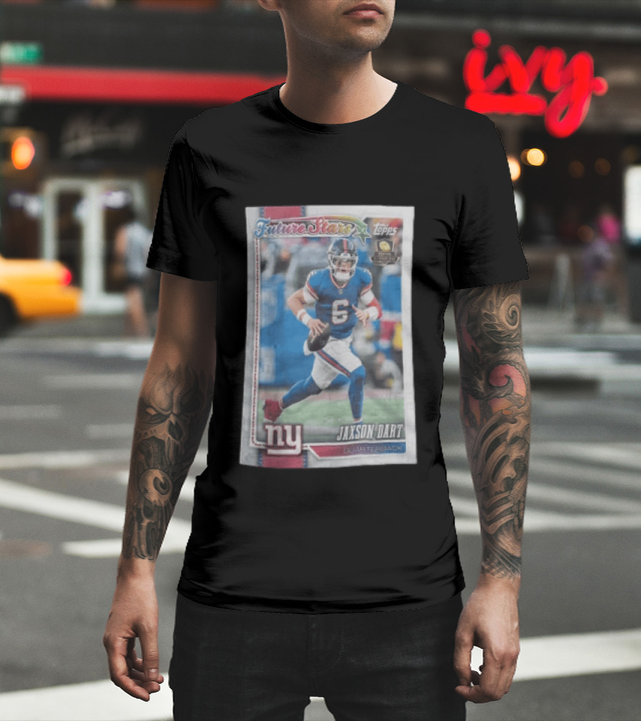 2026 Topps Future Stars Jaxson Dart New York Giants Quarterback T-Shirt