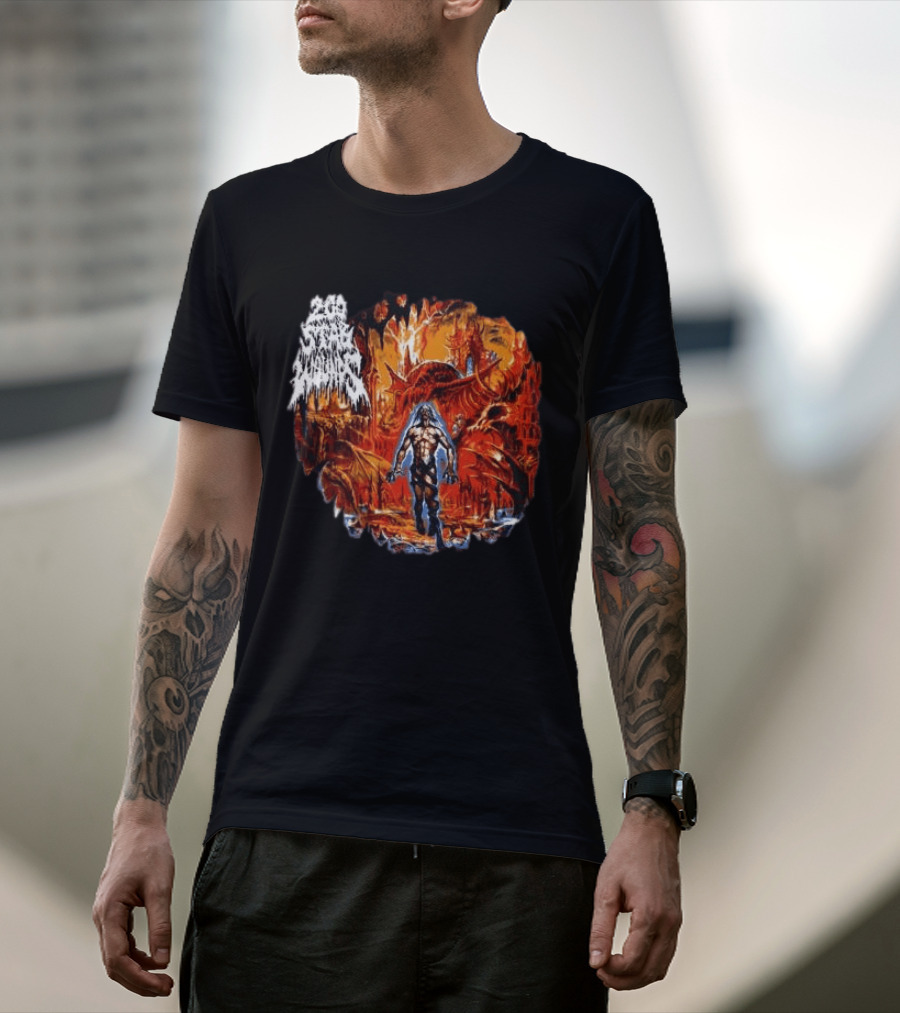200 Stab Wounds Lowest Form Evilgreed Shop Longsleeve Fiery Dragon T-Shirt
