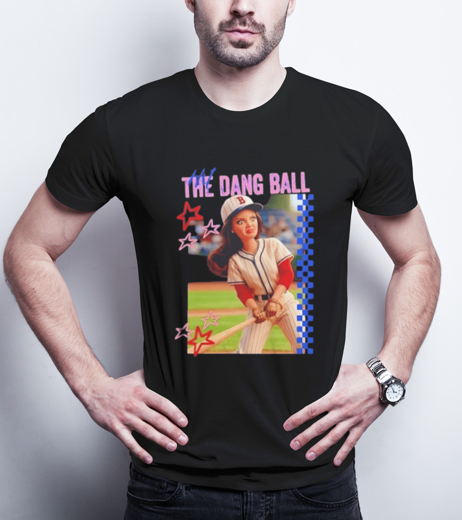 Barbie Ballfield Hit The Dang Ball Baseball Player Doll Vintage Stars T-Shirt