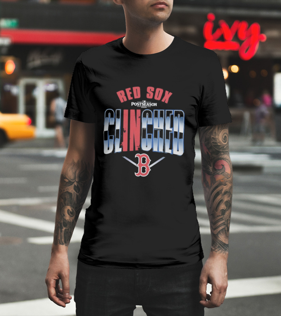 Boston Red Sox MLB Postseason Clinched 2026 Red Blue Baseball Team T-Shirt