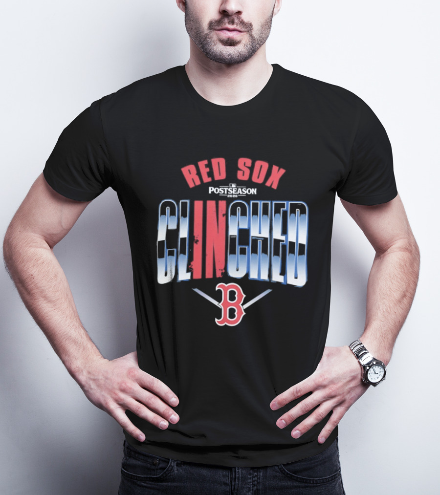 Boston Red Sox MLB Postseason Clinched 2026 Red Blue Baseball Team T-Shirt
