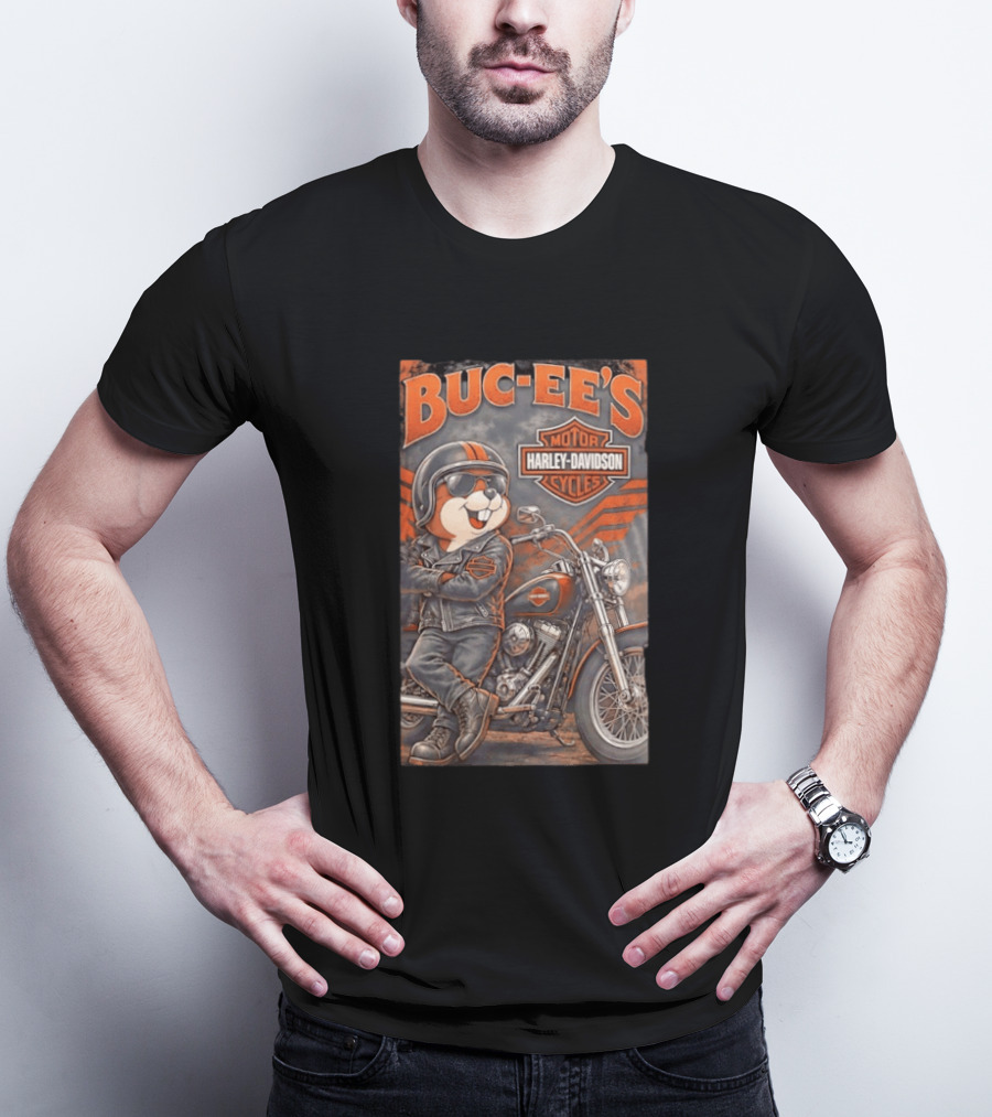 Buc Ee's Motor Cycles Harley Davidson Vintage Biker T-Shirt