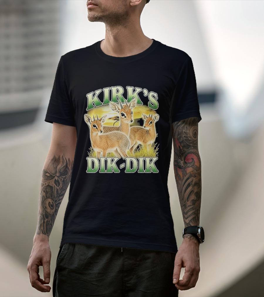 Kirk's Dik Dik Wildlife Safari Sunset Scene T-Shirt