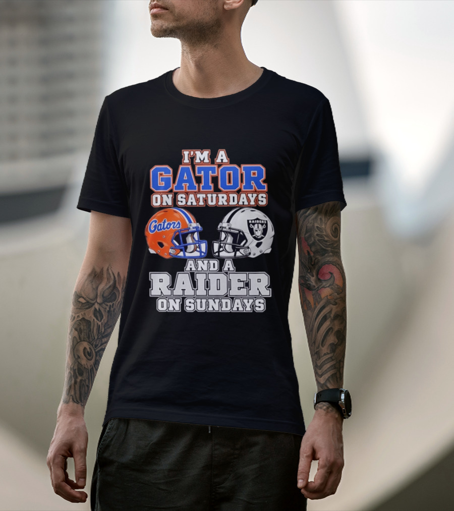 Gator Football Saturdays Raider Football Sundays T-Shirt