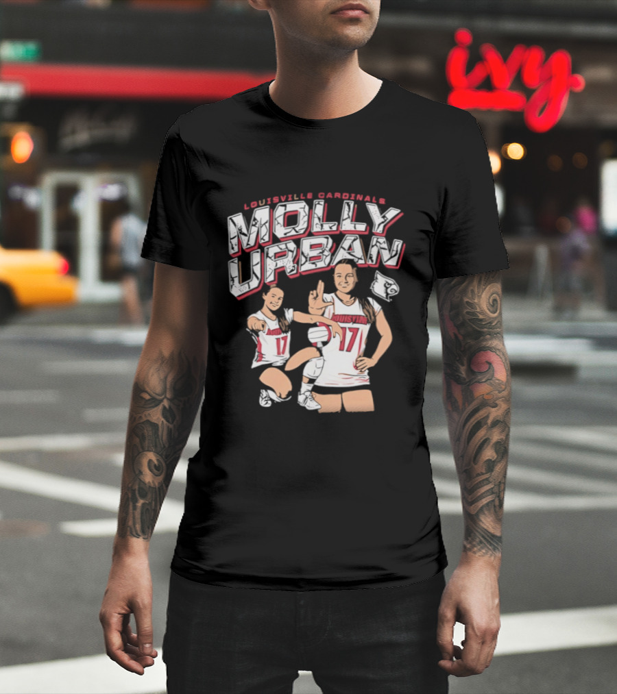 Molly Urban Louisville Cardinals Volleyball Number 17 T-Shirt
