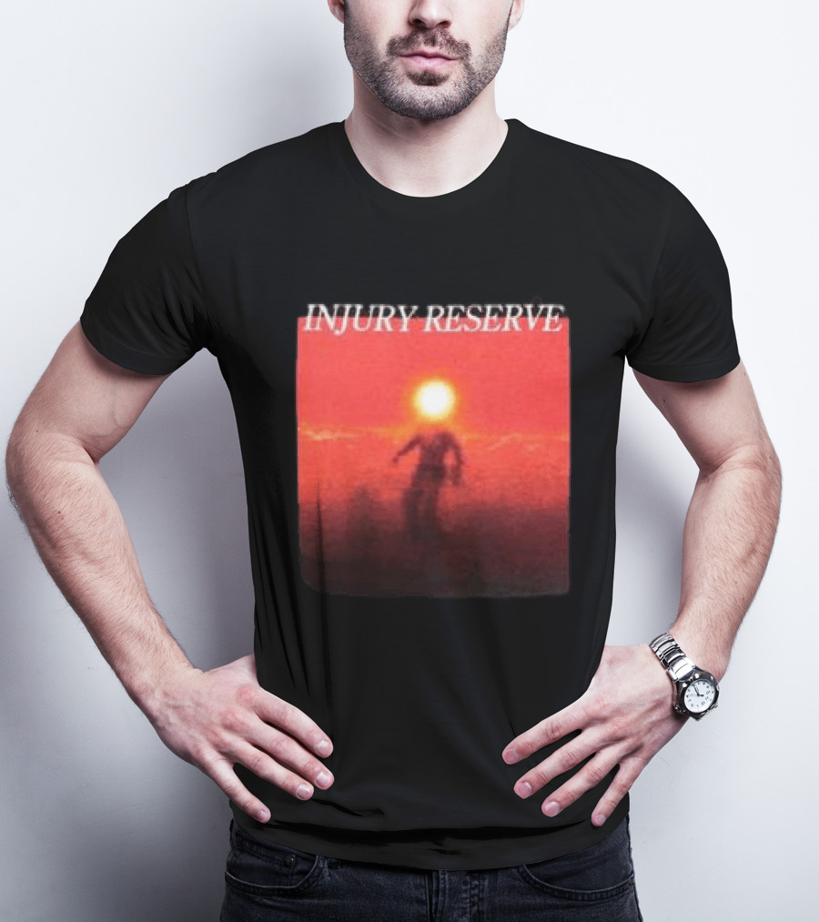 INJURY RESERVE Album Cover Red Sun Scene T-Shirt
