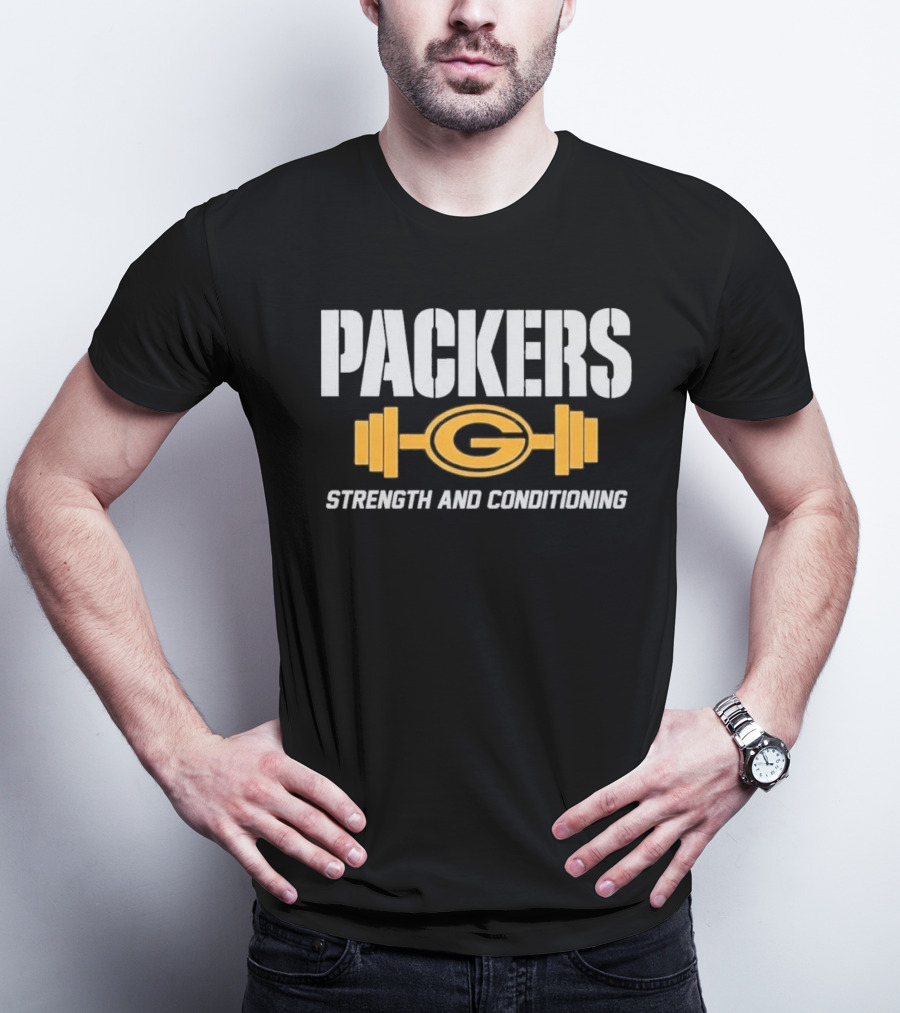 Packers Strength And Conditioning G Logo Barbell Fitness T-Shirt